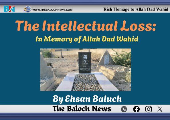 The Intellectual Loss: In Memory of Allah Dad Wahid - The Baloch News